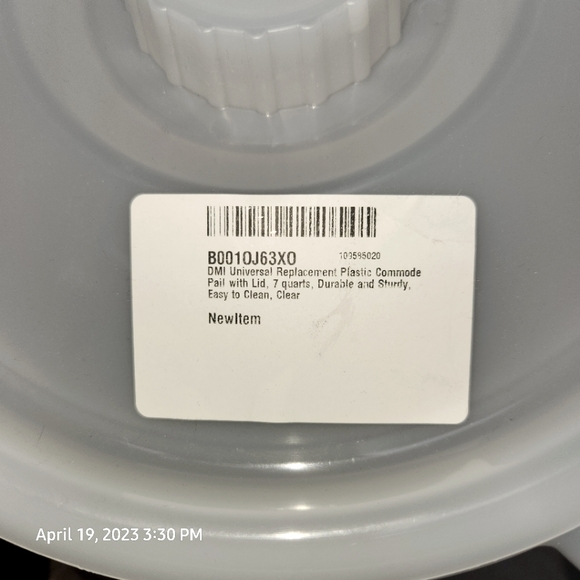 DMI | Bath | Commode With Lid New Replacement Universal Size Plastic ...